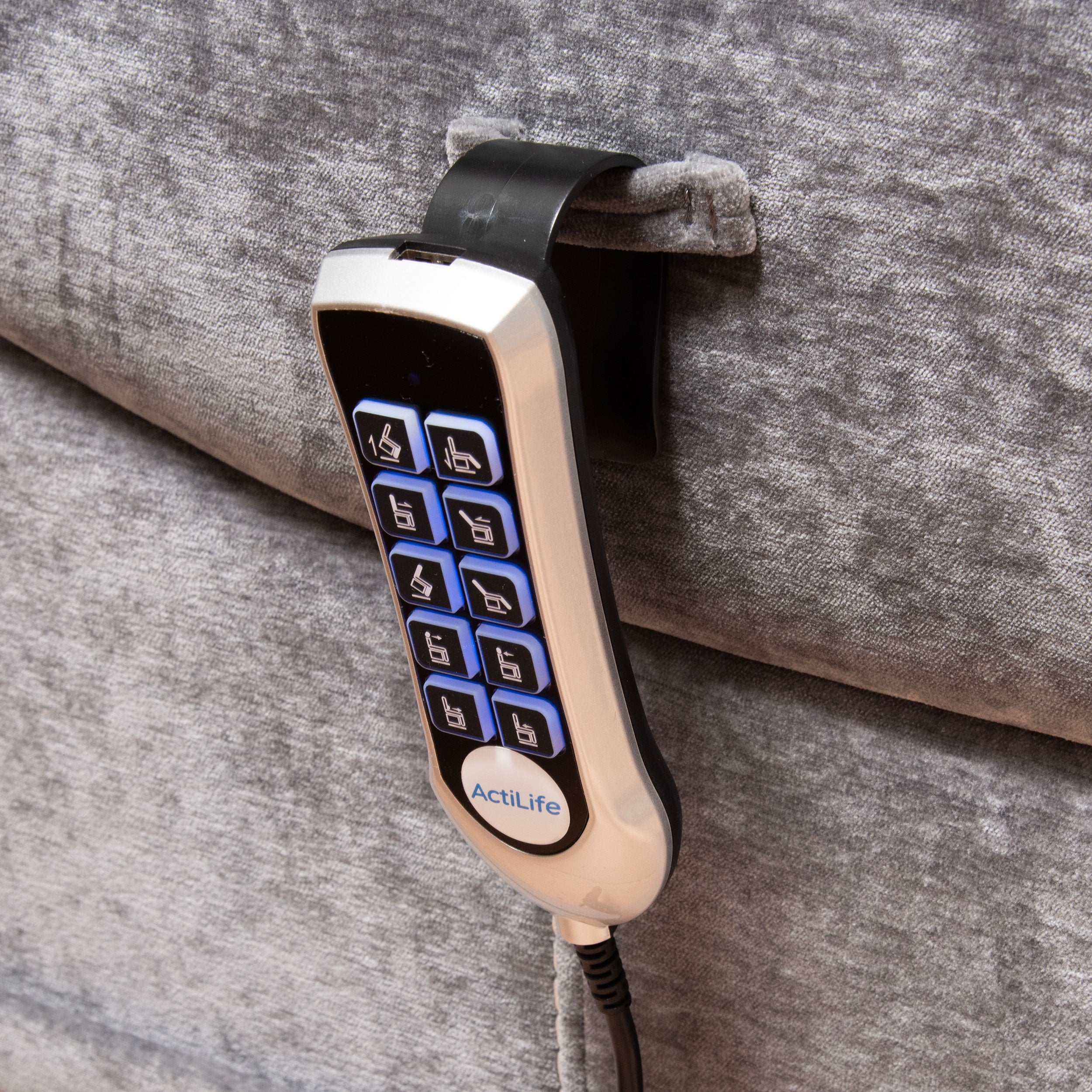 The Ultra Comfort - 5 Motor Riser Recliner & Sleeping Chair - Grey ...